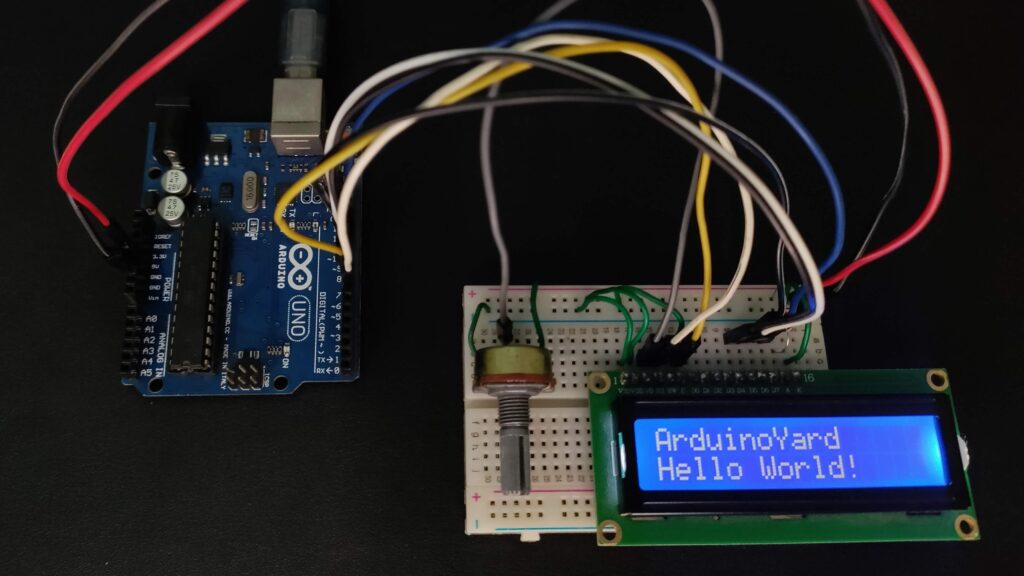 How To Interface A 16x2 Lcd Display With Arduino Arduinoyard
